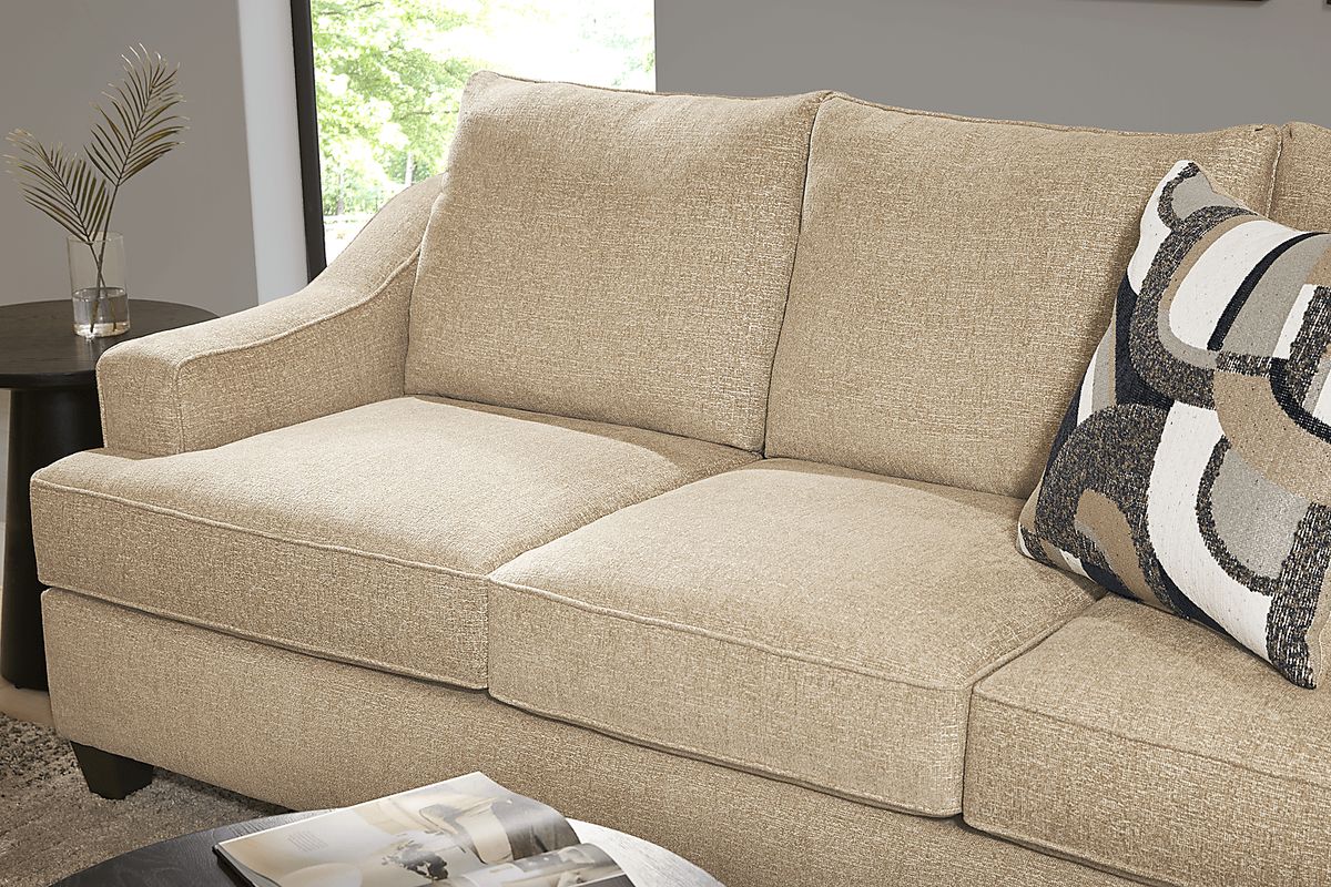 Riley Beige Chenille Fabric Sleeper Sofa | Rooms to Go
