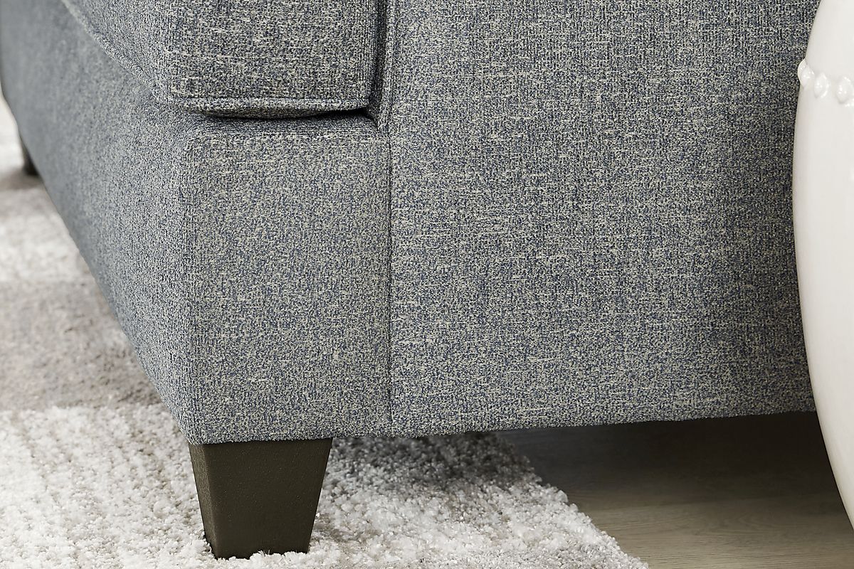 Riley Blue Chenille Fabric Premium Sleeper Sofa | Rooms to Go