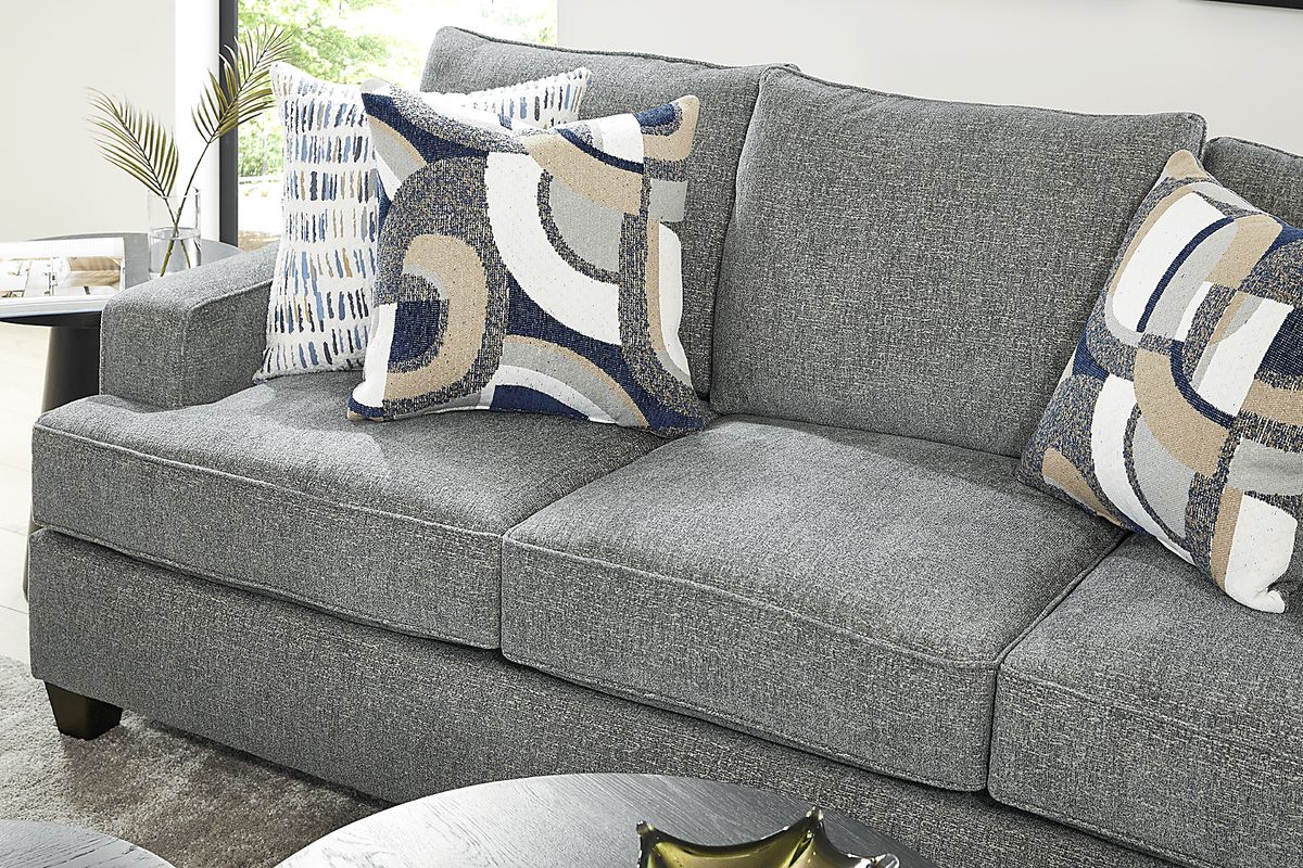 Riley Blue Chenille Fabric Sleeper Sofa | Rooms to Go