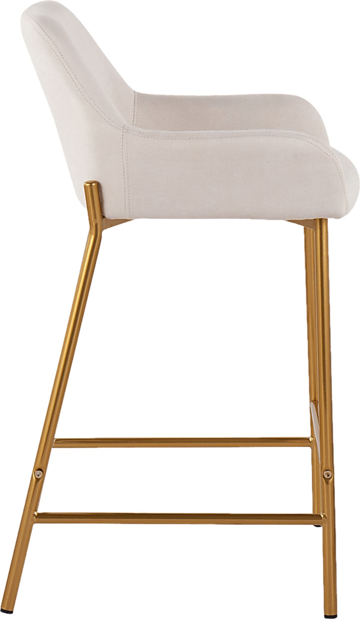 Rimcrest I Gold Colors,Metal Cream Beige Counter Height Stool, Set Of 2 ...
