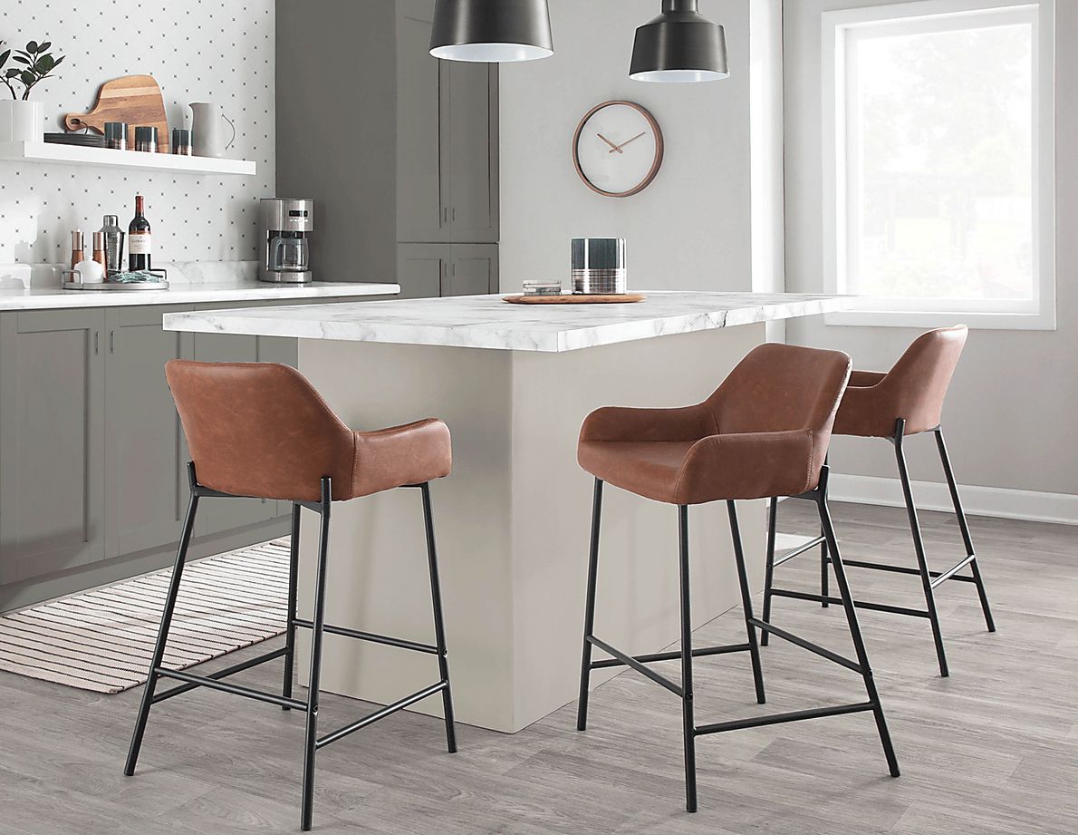 Rimcrest II Camel Counter Height Stool Set of 2 - Rooms To Go