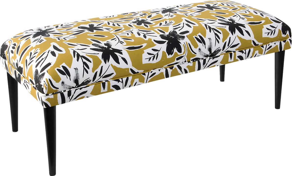 Riona Yellow Accent Bench - Rooms To Go