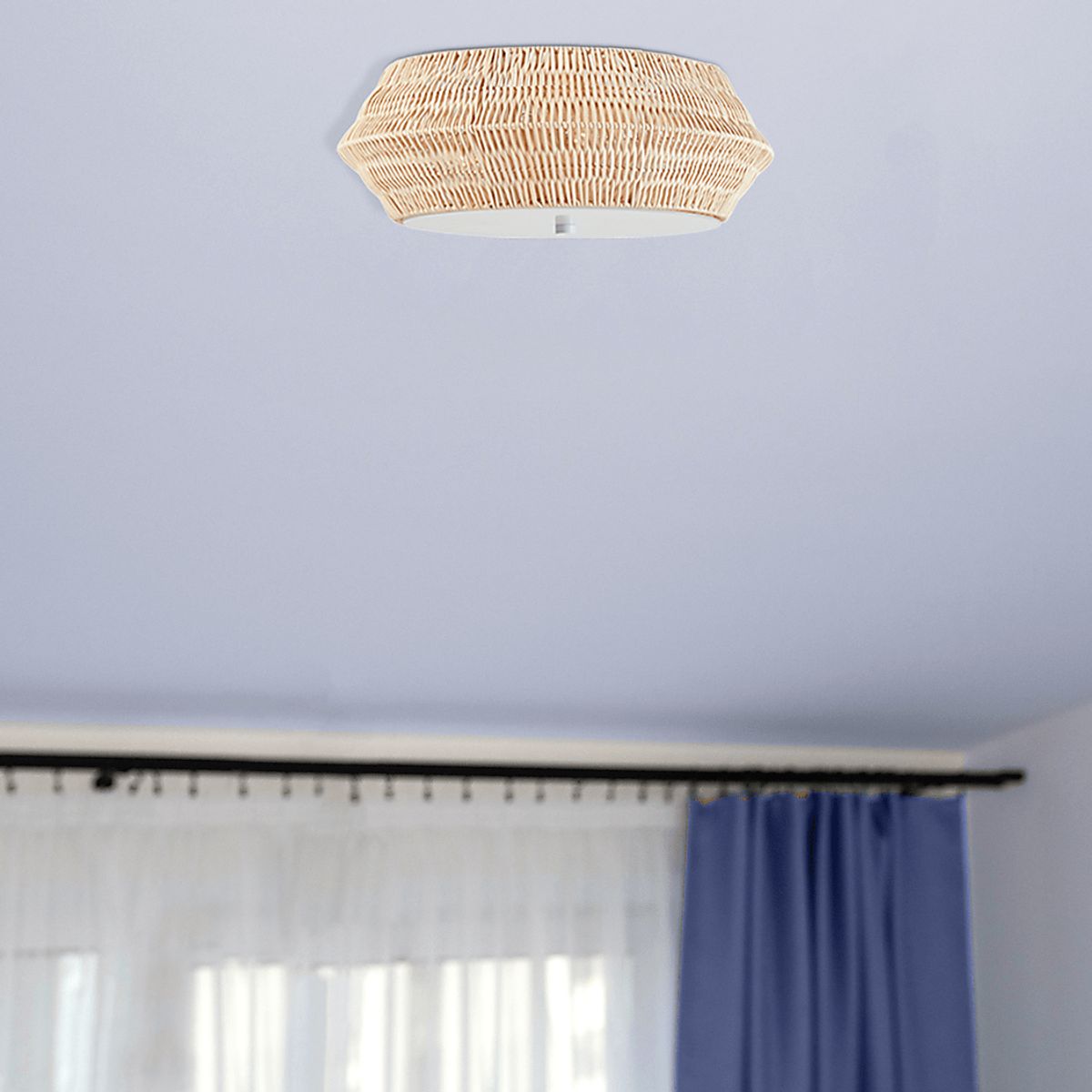Ripple Shade Natural Beige,White Pendant | Rooms to Go
