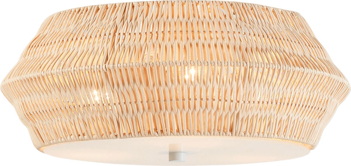 Ripple Shade Natural Beige,White Pendant | Rooms to Go