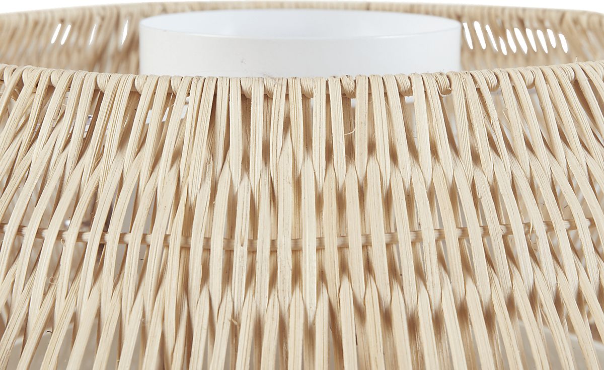 Ripple Shade Natural Beige,White Pendant | Rooms to Go