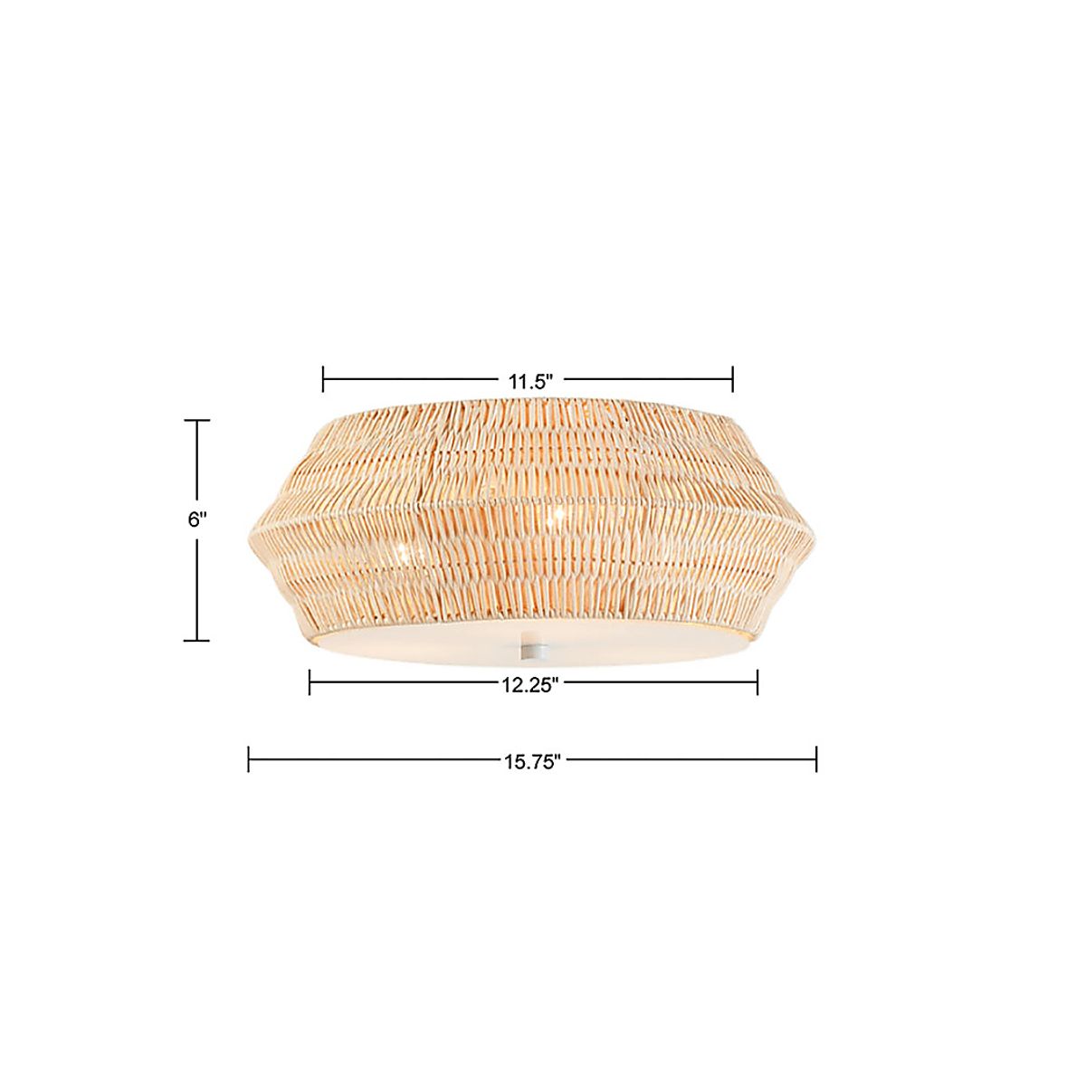 Ripple Shade Natural Beige,White Pendant | Rooms to Go