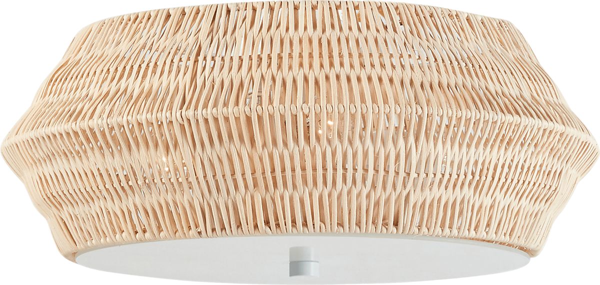 Ripple Shade Natural Beige,White Pendant | Rooms to Go