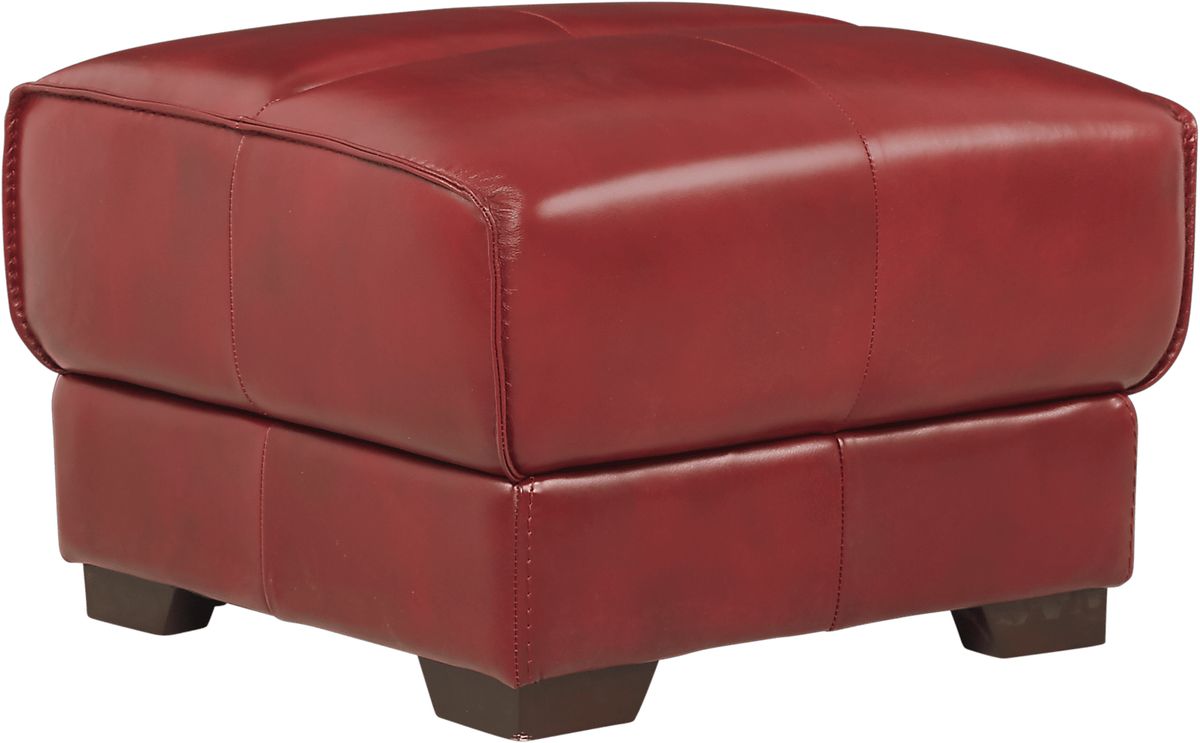 Red Leather Ottoman | Rooms to Go