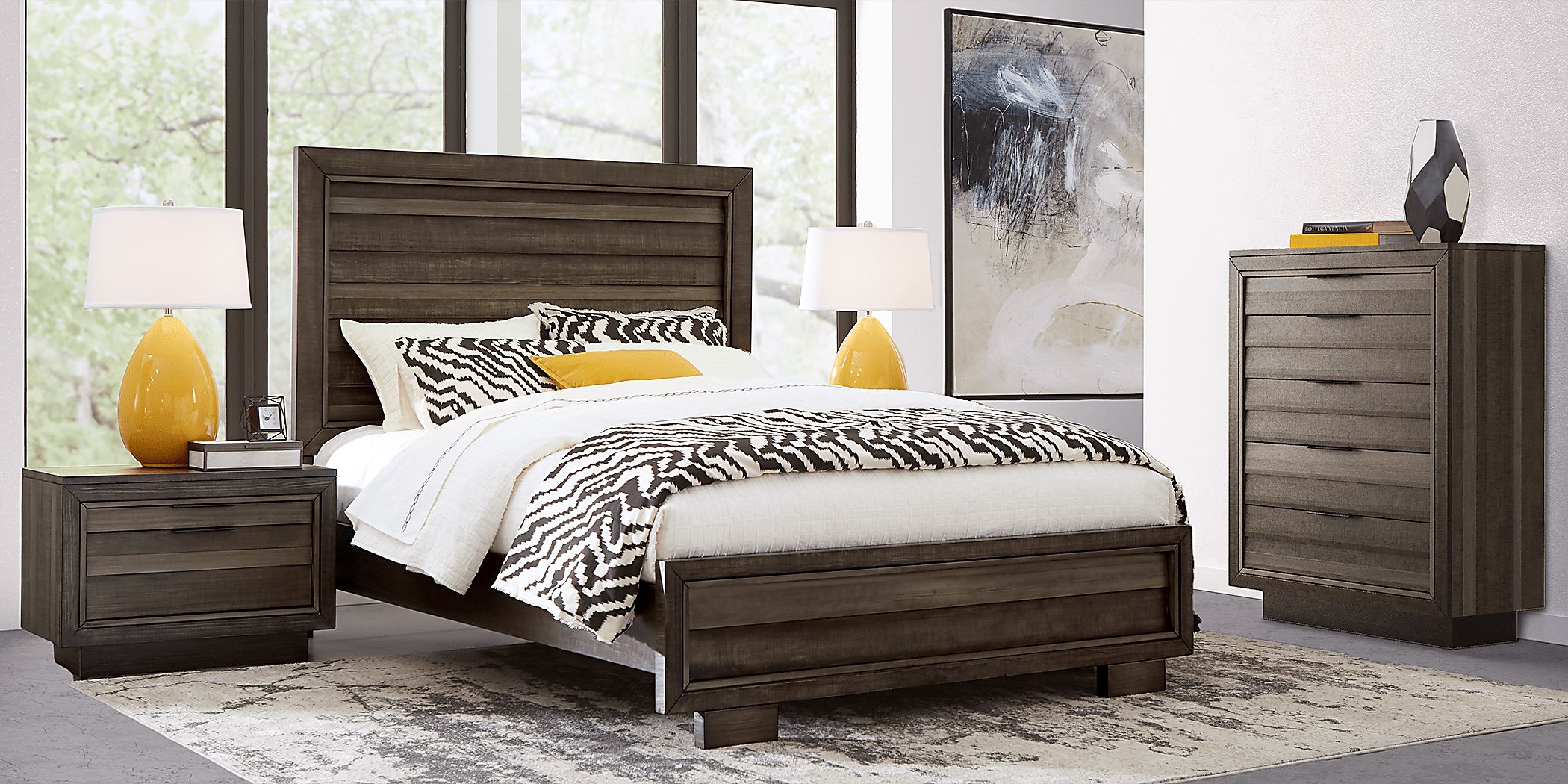River Street Graphite 5 Pc King Panel Bedroom - Rooms To Go