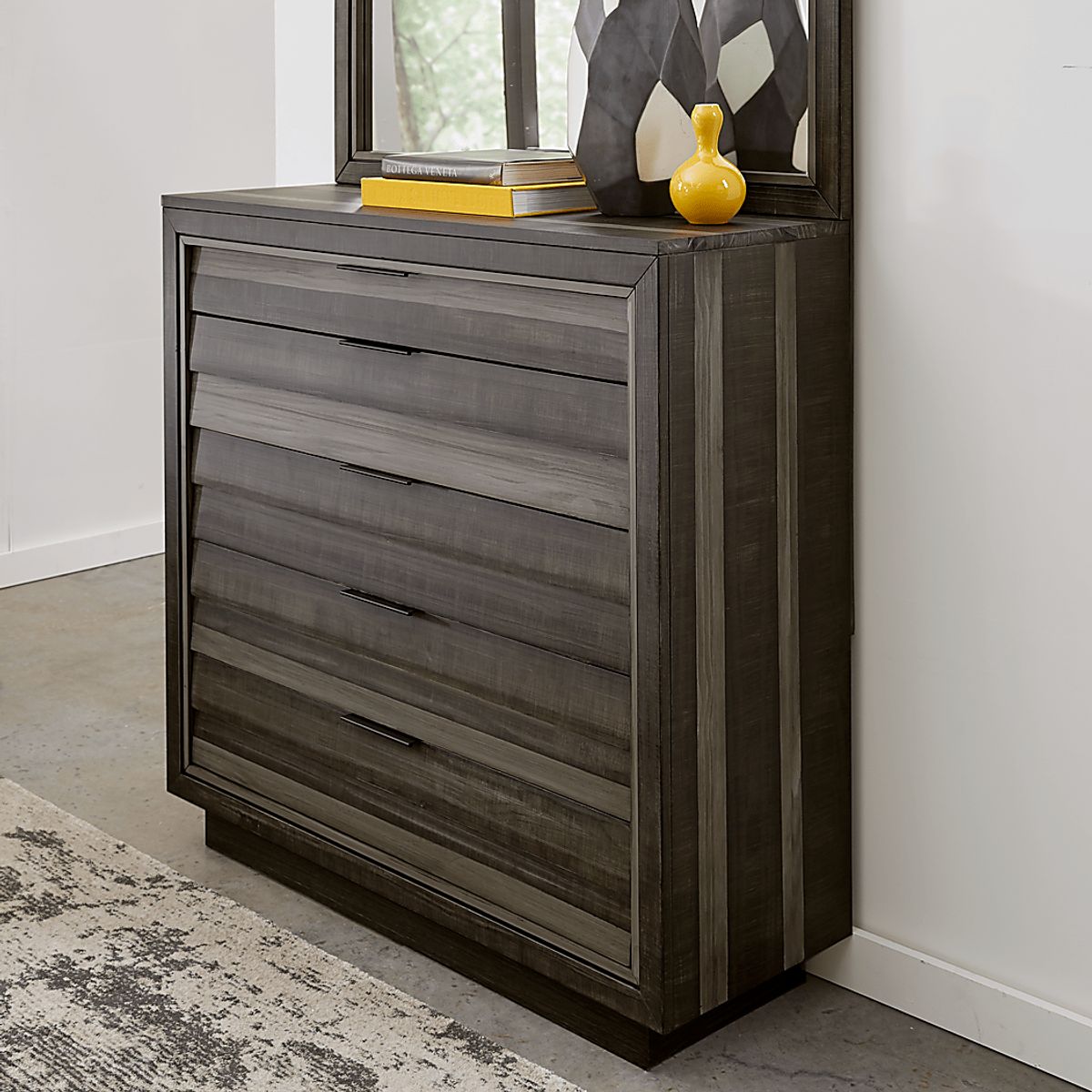 River Street 5 Pc Graphite Black King Bedroom Set With 3 Pc King Panel ...