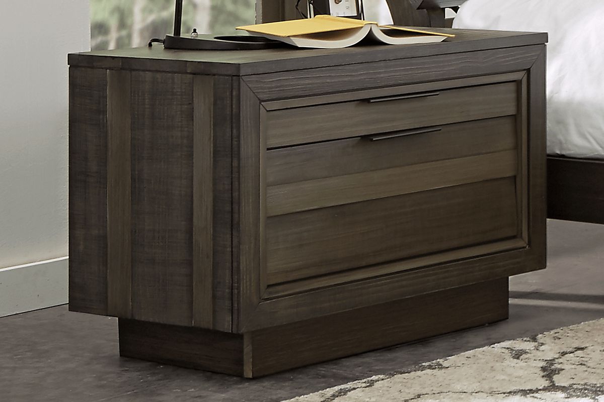 River Street 5 Pc Graphite Black Queen Bedroom Set With 3 Pc Queen ...