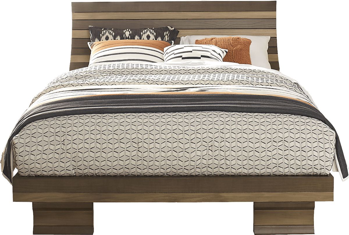 River Street Mocha Brown Colors,Dark Wood 3 Pc King Scoop Bed | Rooms to Go