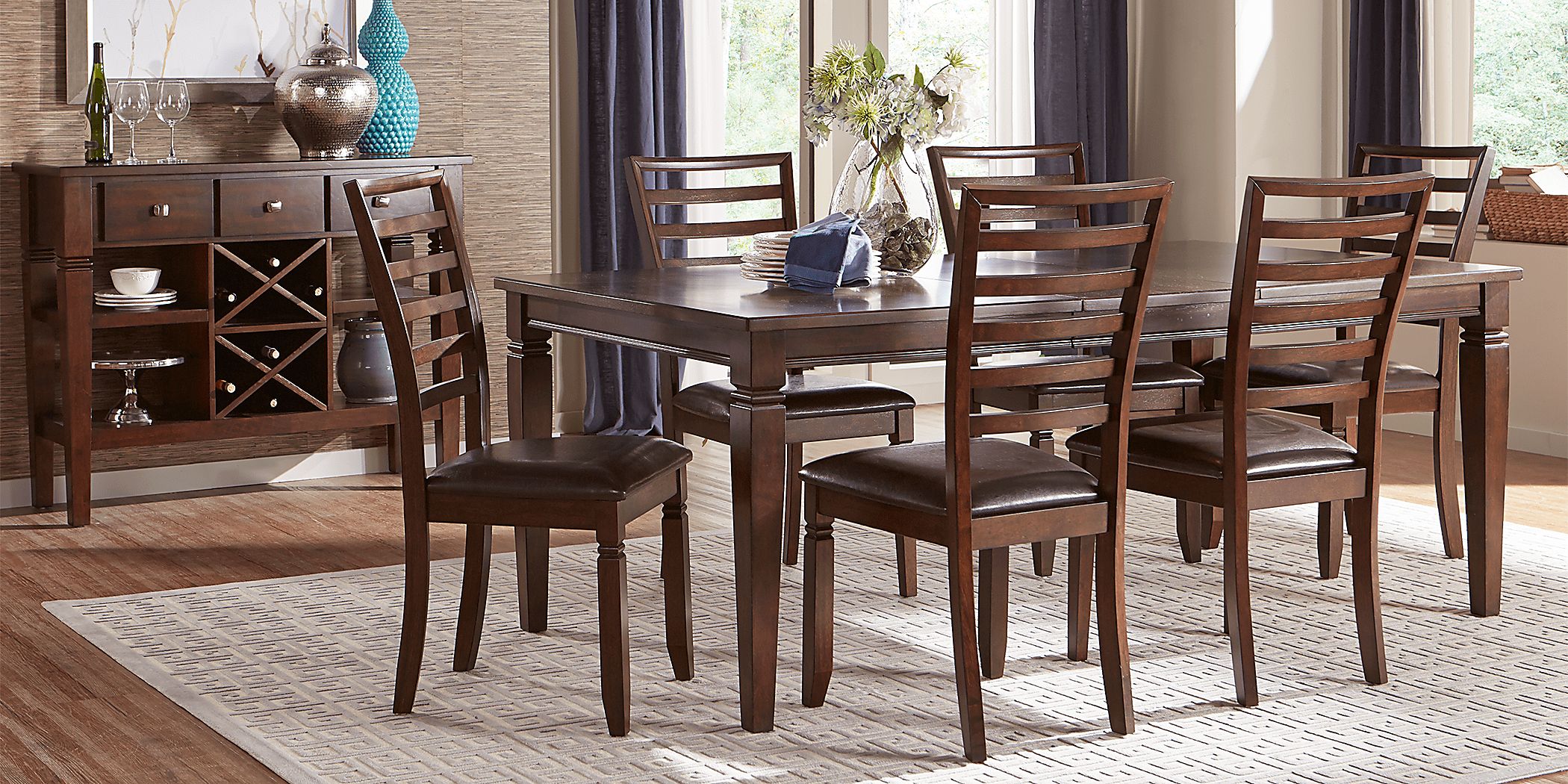 Cherry Wood Dining Room Set