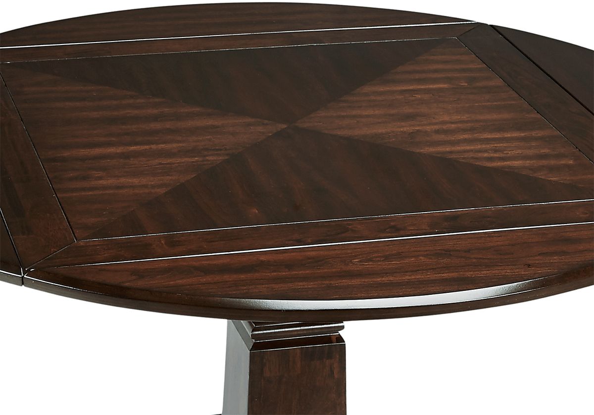 Riverdale Dark Cherry Wood Round Dining Table | Rooms to Go