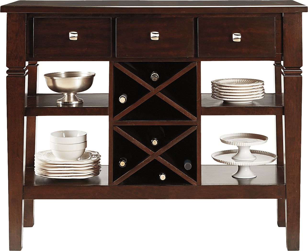 Riverdale Dark Cherry Wood Sideboard | Rooms to Go