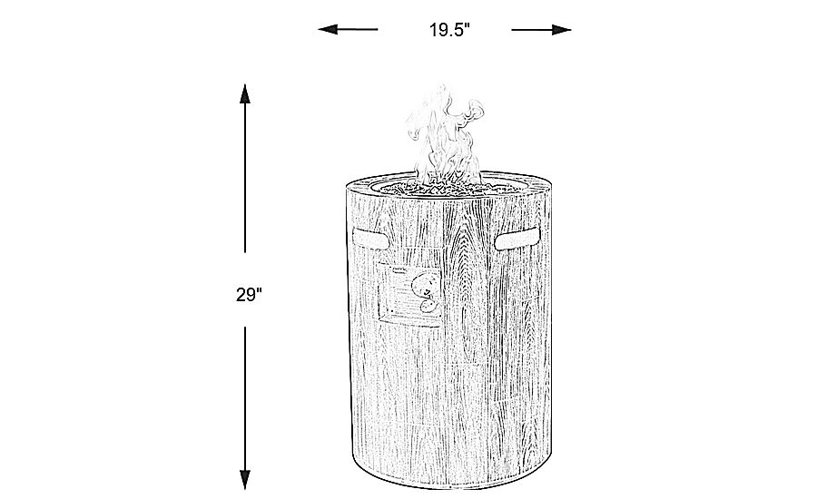 Riverfront Gray Outdoor 19.5 in. Round Fire Pit - Rooms To Go