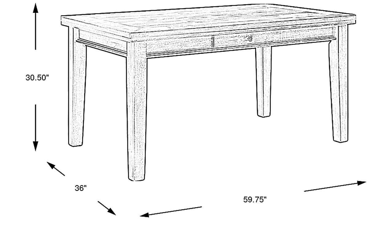 Riverview Brown Cherry Dark Wood Dining Table | Rooms to Go