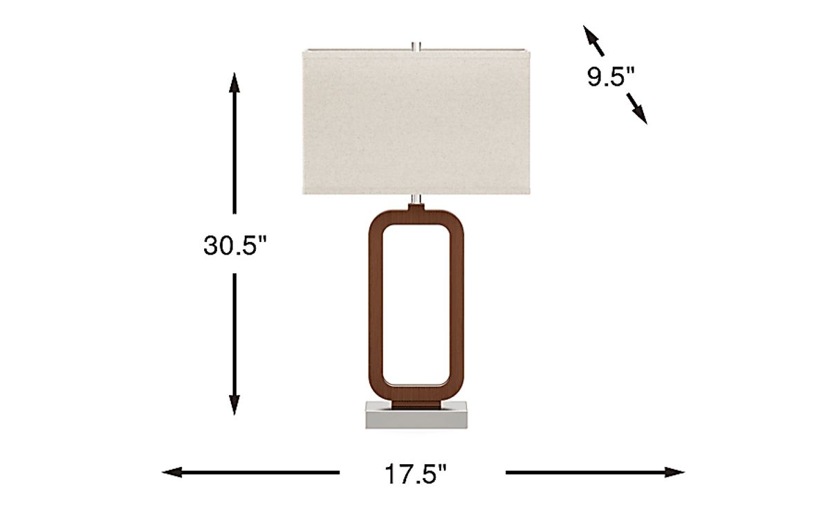 Robin Lane Walnut Dark Wood Lamp | Rooms to Go
