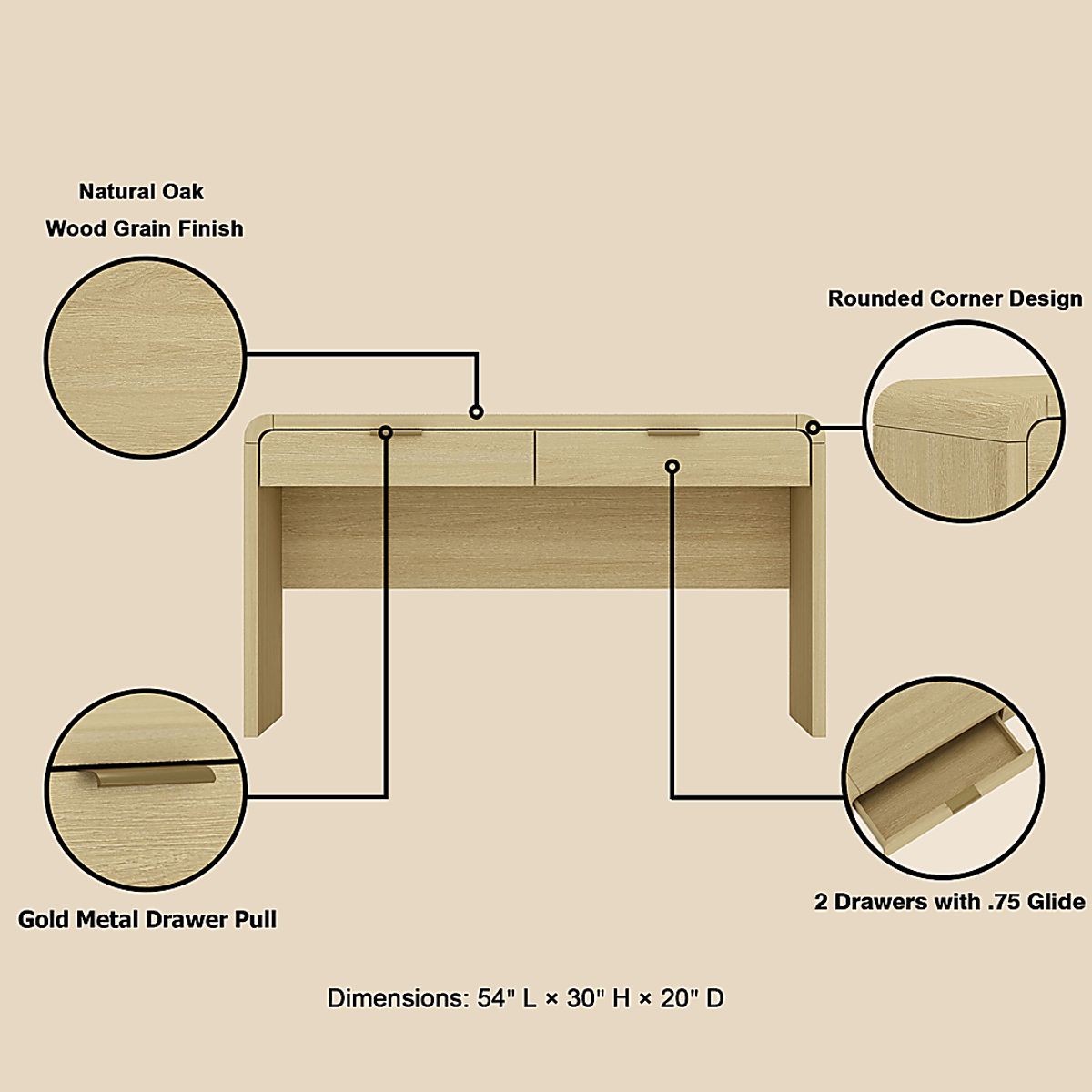 Robinbite I Brown Desk | Rooms to Go
