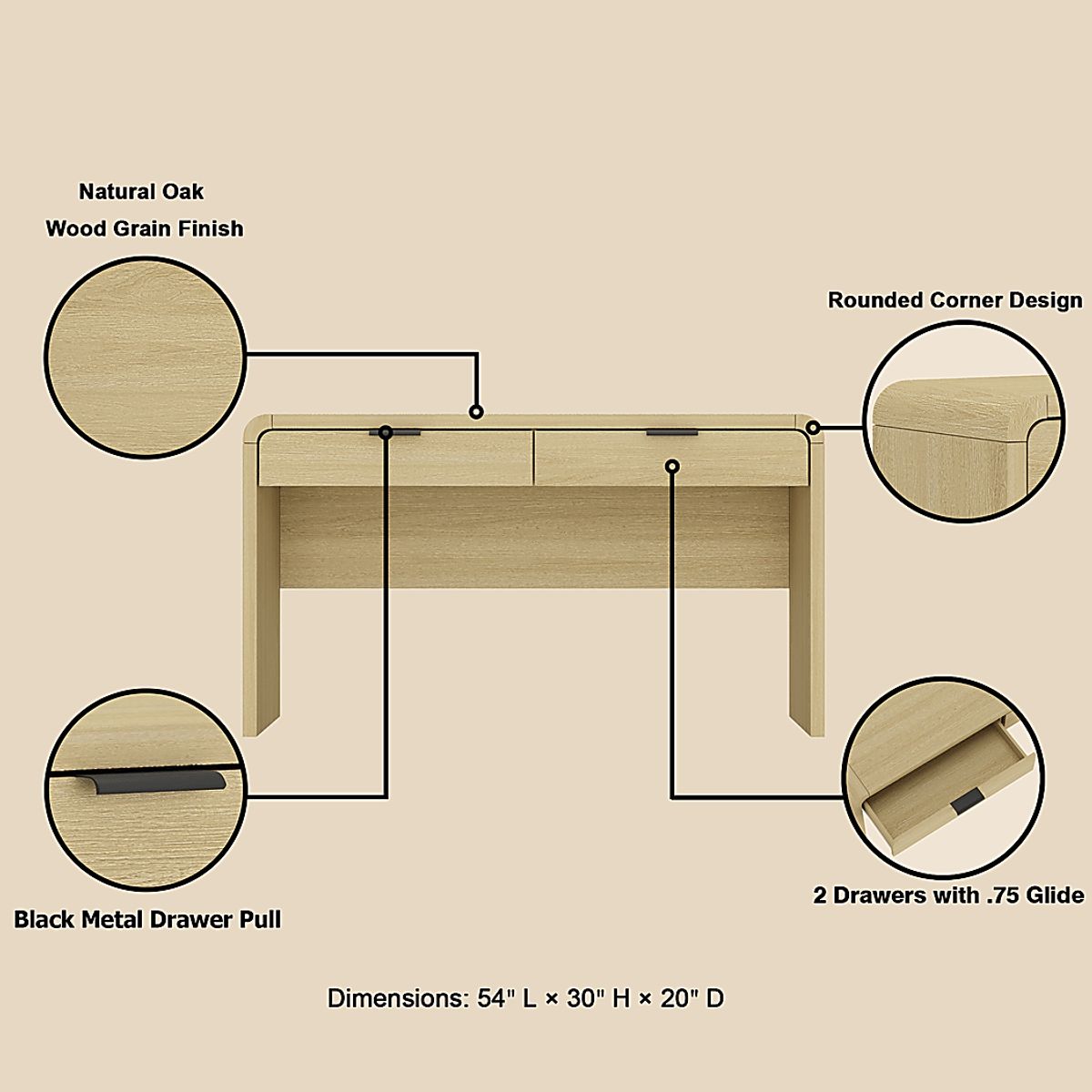 Robinbite II Brown Desk | Rooms to Go