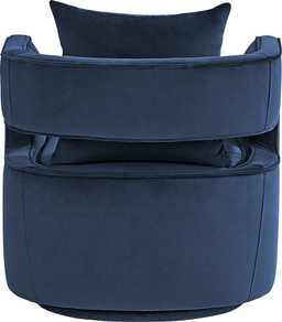 Rockaway Point Navy Blue Velvet Plush Swivel Accent Chair | Rooms to Go