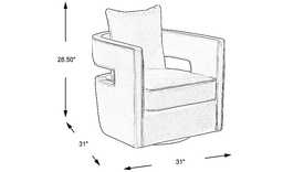 Rockaway Point Navy Blue Velvet Plush Swivel Accent Chair | Rooms to Go