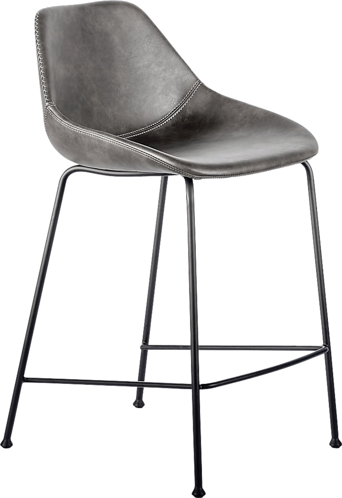 Rockcress Dark Gray Leatherette Counter Stool, Set Of 2 | Rooms to Go