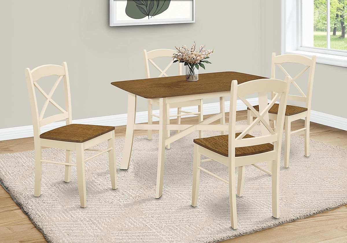 Rockeford Cream Colors,Light Wood,White Dining Table | Rooms to Go