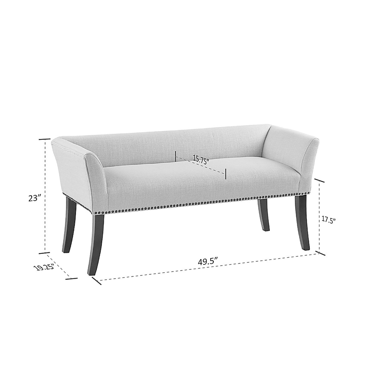 Rockglen Cream Accent Bench - Rooms To Go