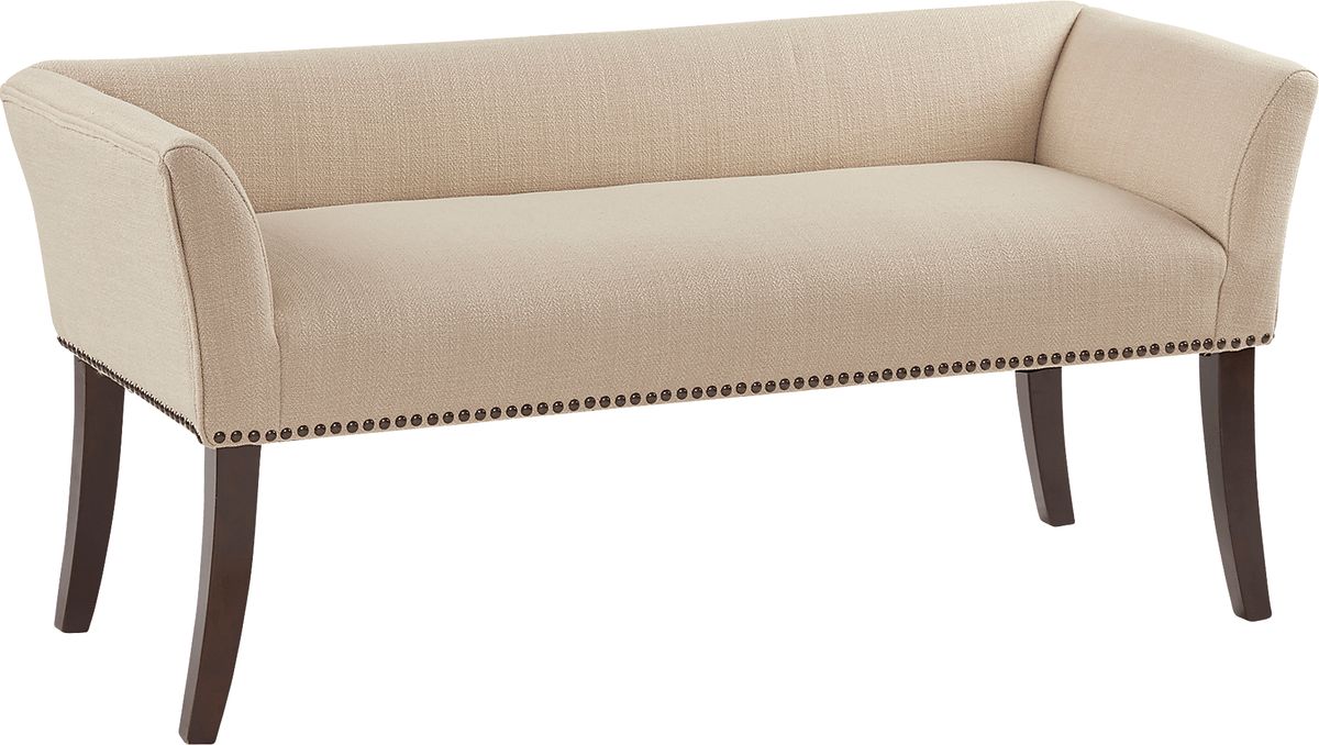 Rockglen Cream Beige Accent Bench | Rooms to Go