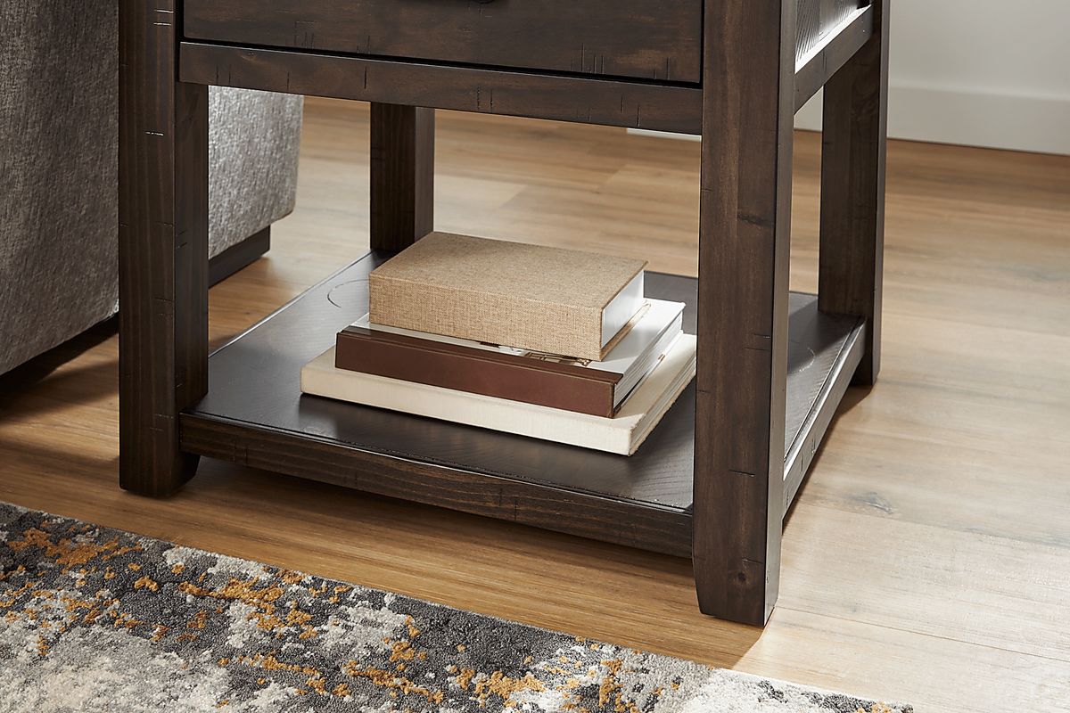 Rocky Creek Brown Dark Wood 3 Pc Occasional Table Set | Rooms to Go