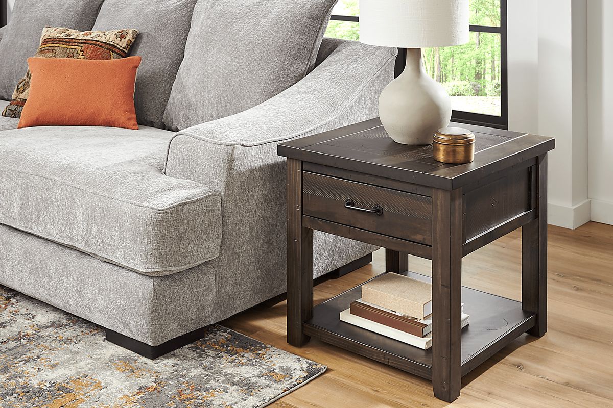 Rocky Creek Brown Dark Wood End Table | Rooms to Go