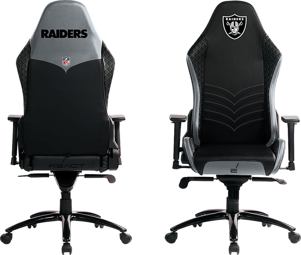 Roguelike NFL Oakland Raiders Gray Gaming Chair - Rooms To Go