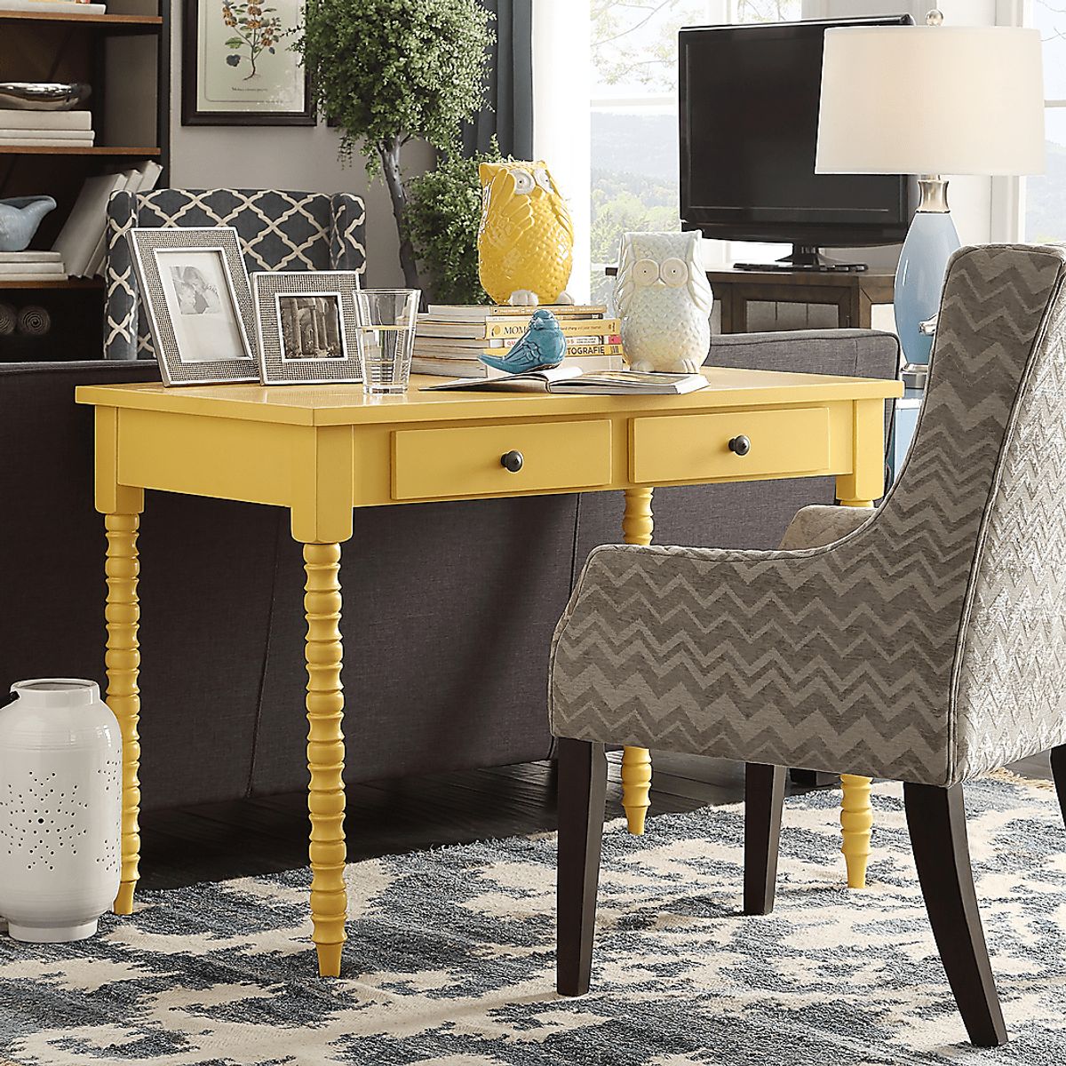 Ronia Yellow Colors Desk | Rooms to Go
