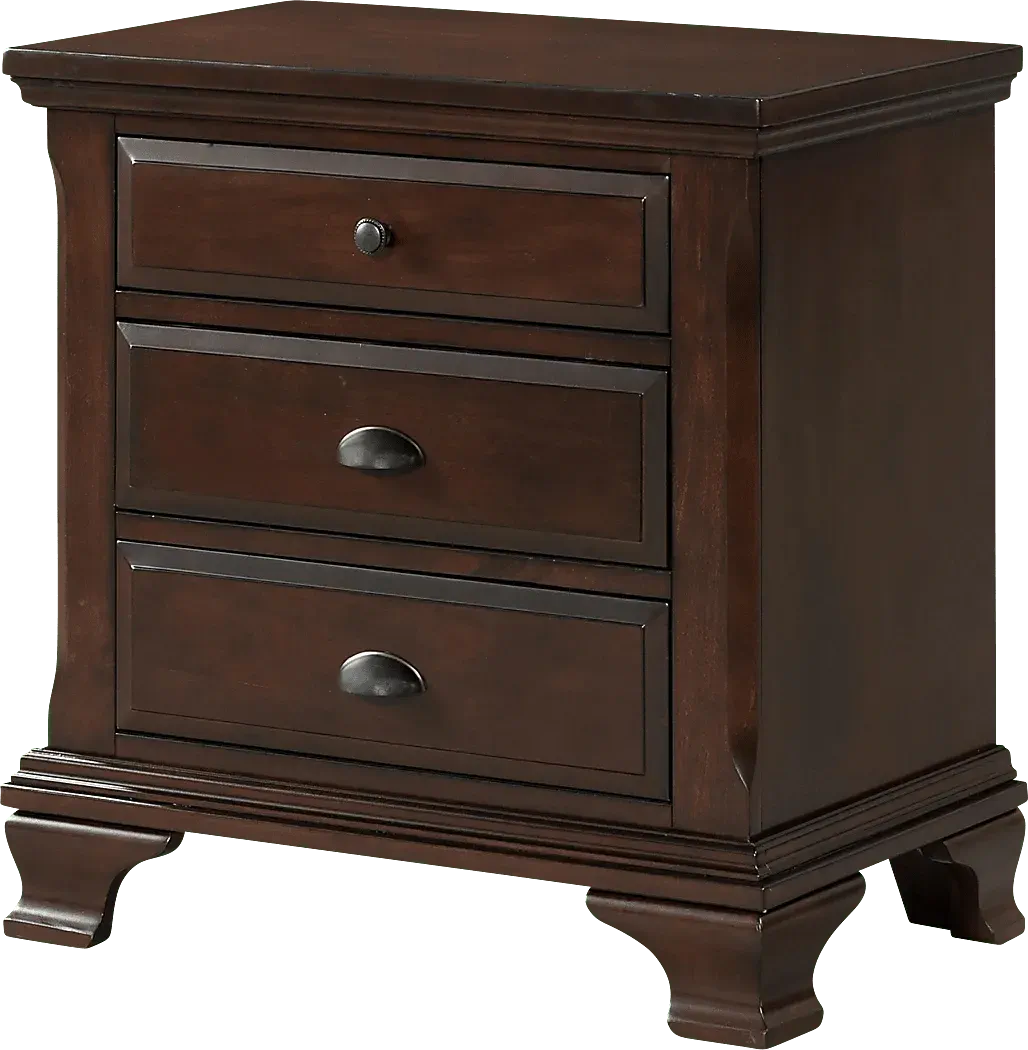 Rootaid Cherry Dark Wood Nightstand | Rooms to Go