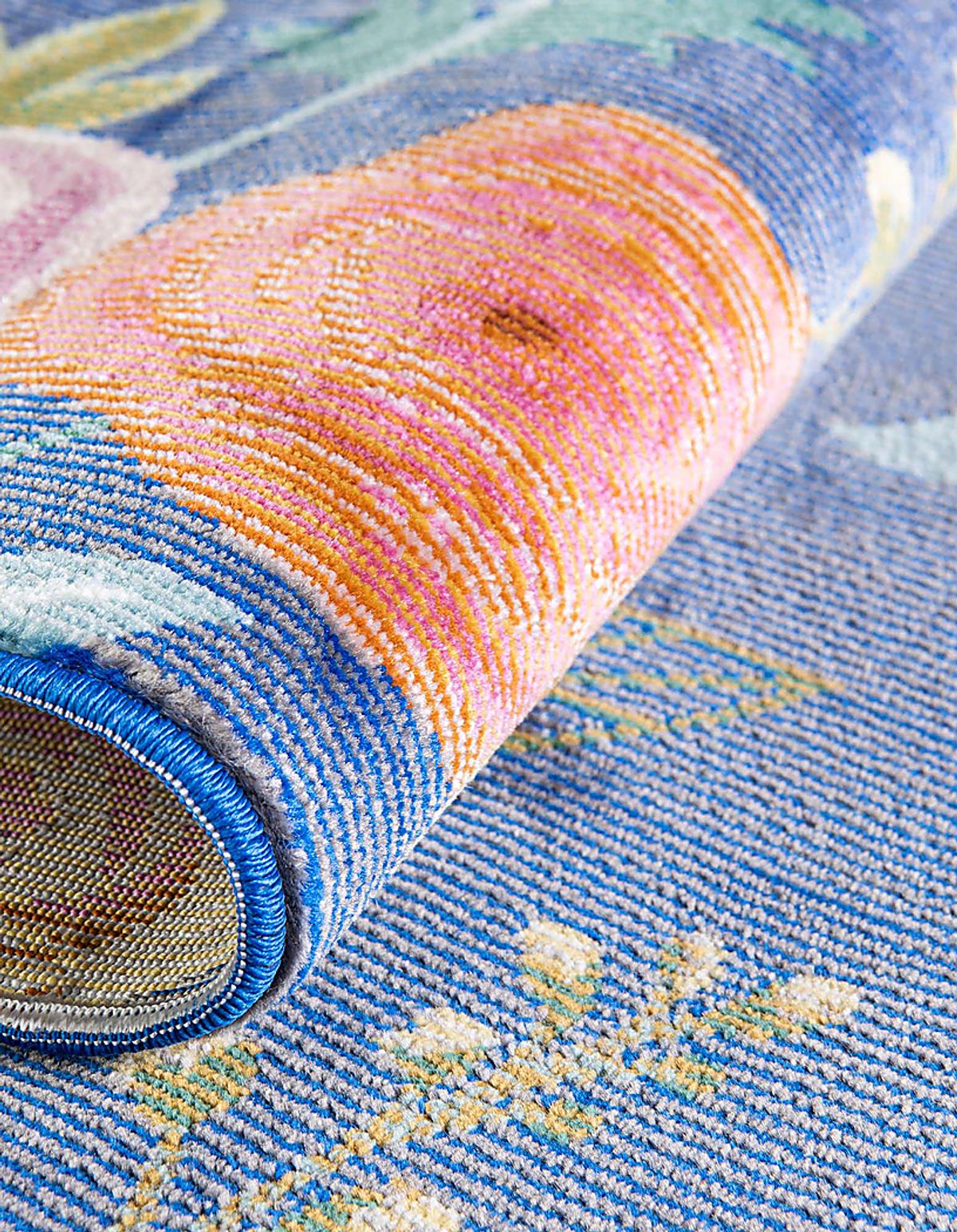 Rosebud Blue,Green,Pink Rugs | Rooms to Go