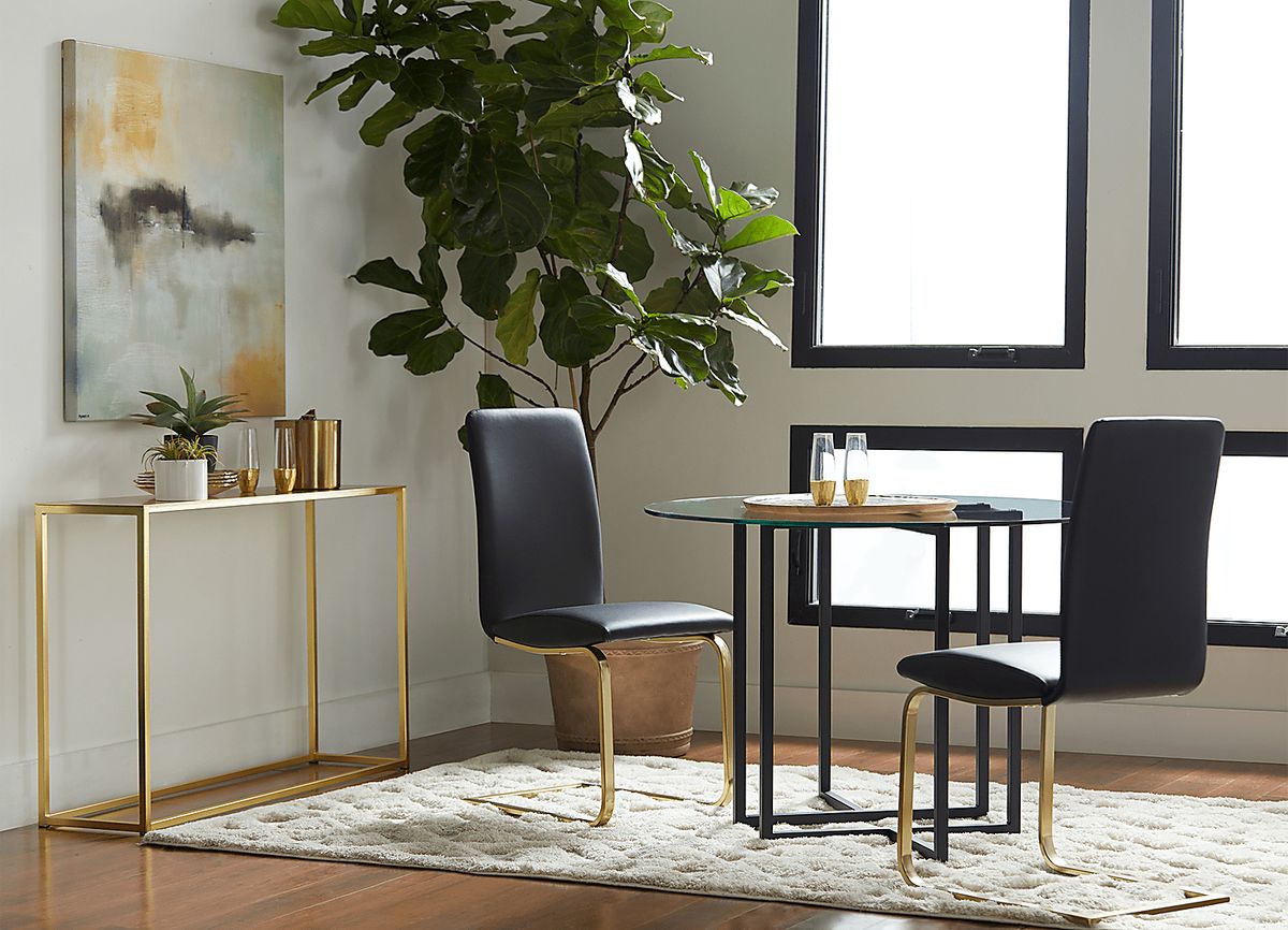 Rosecommon II Black Cotton,Polyester,Polyurethane Fabric Dining Chair ...