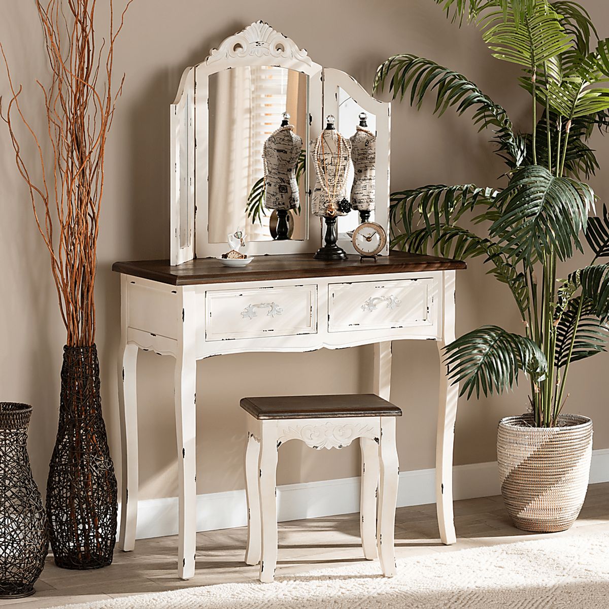 Rosedown White Vanity Set | Rooms to Go