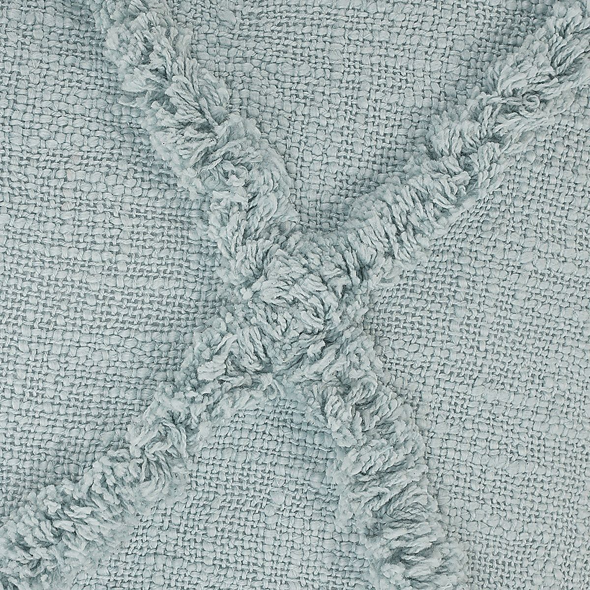 Rosellar Light Blue Cotton Fabric Throw Pillow | Rooms to Go