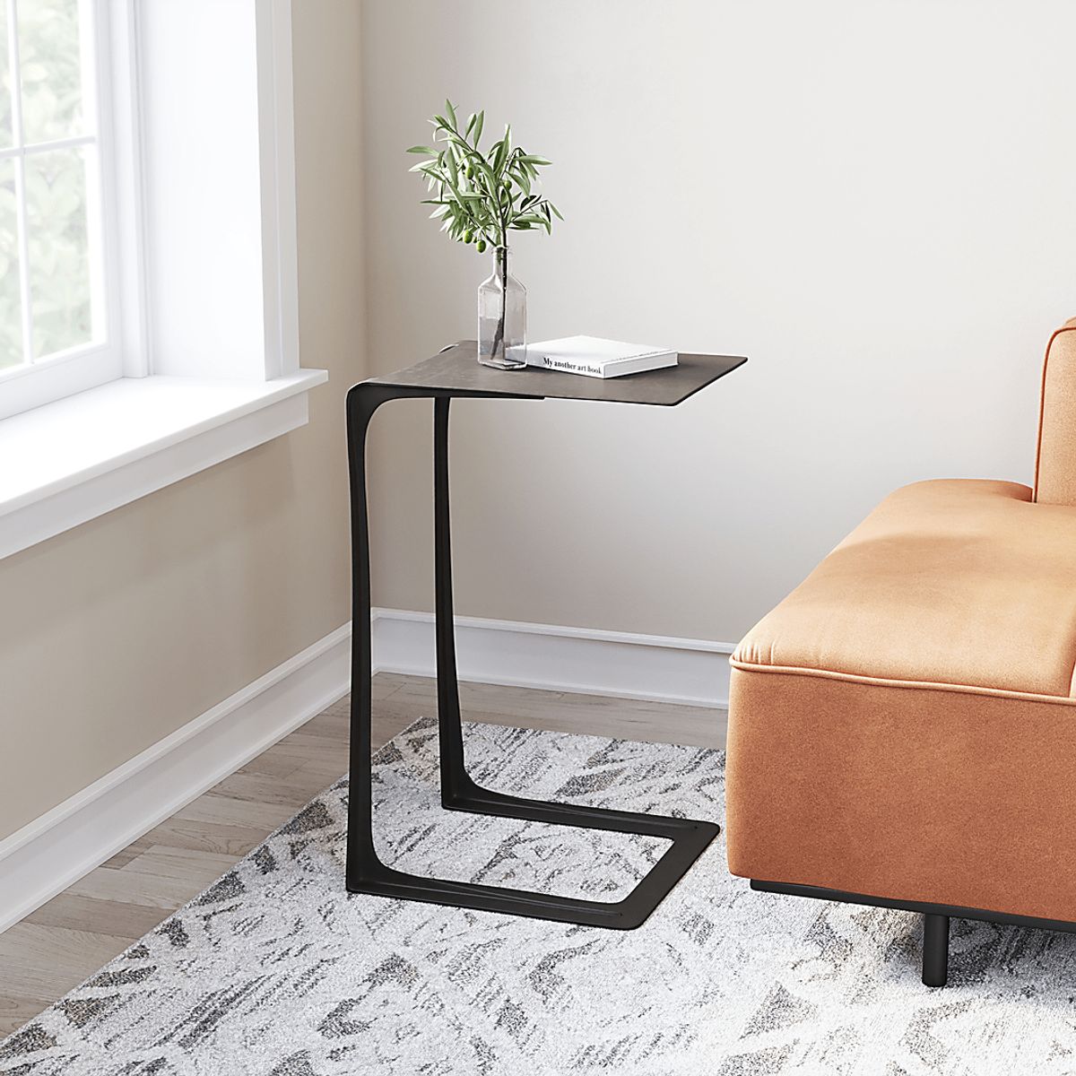 Rosenbaum Bronze Metal Side Table | Rooms to Go