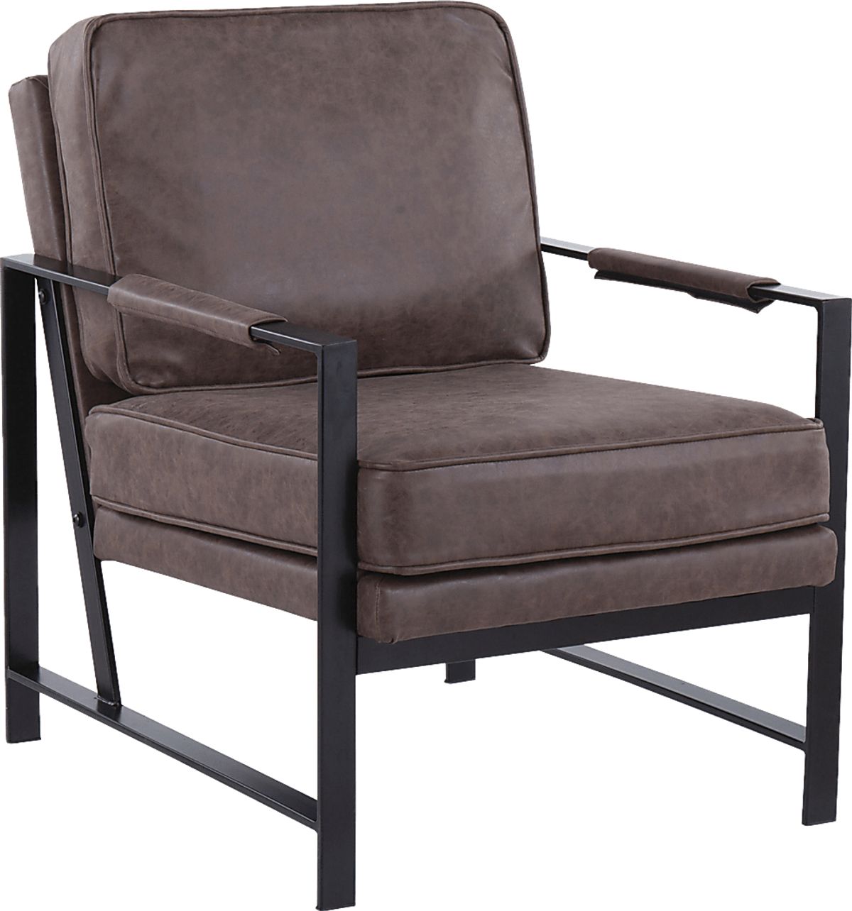 Rosenridge Espresso Brown Polyurethane Fabric Accent Chair | Rooms to Go