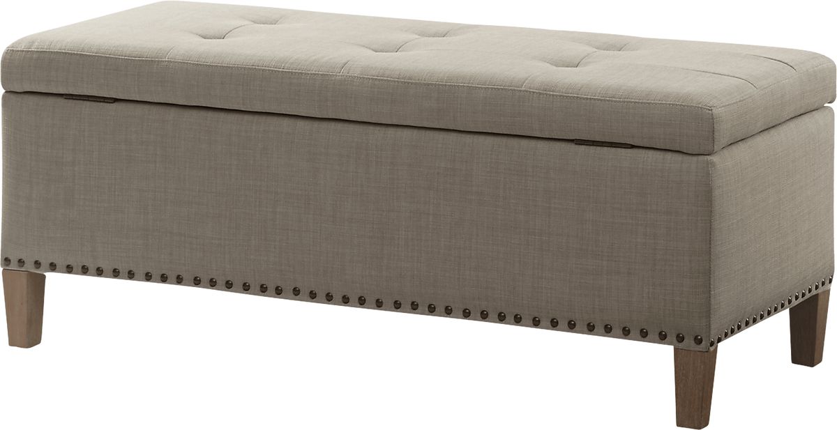 Rosewin Taupe Beige Accent Bench | Rooms to Go