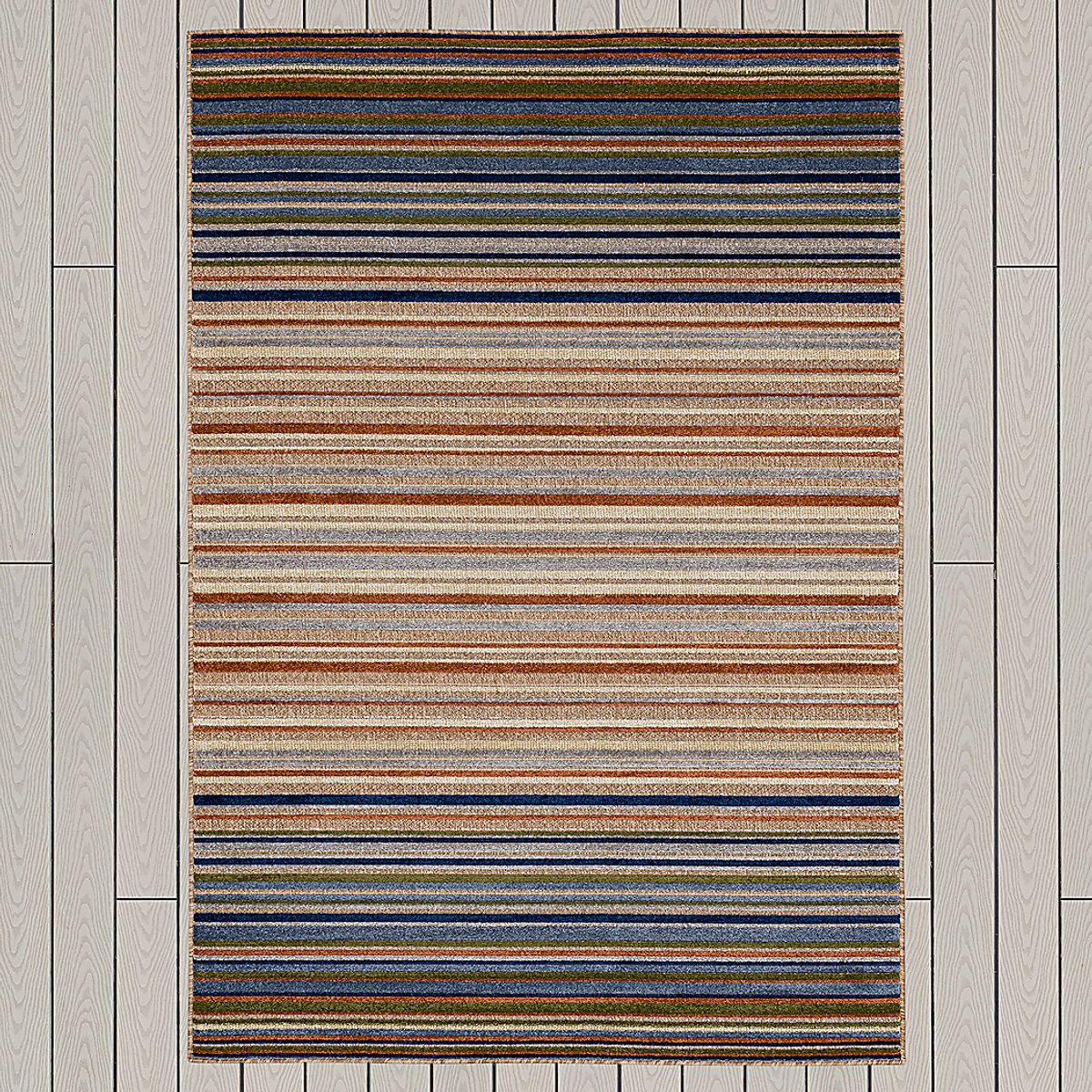 Roxmeny Beige,Blue,Rust Beige,Blue,Red Outdoor Rugs | Rooms to Go