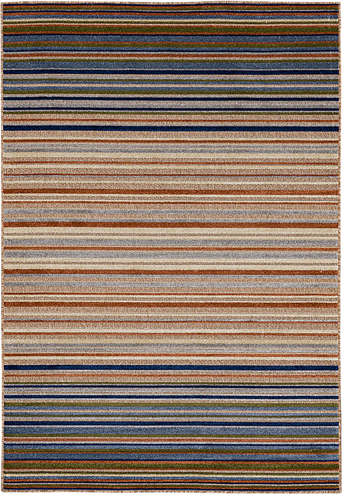 Roxmeny Beige,Blue,Rust Beige,Blue,Red Outdoor Rugs | Rooms to Go