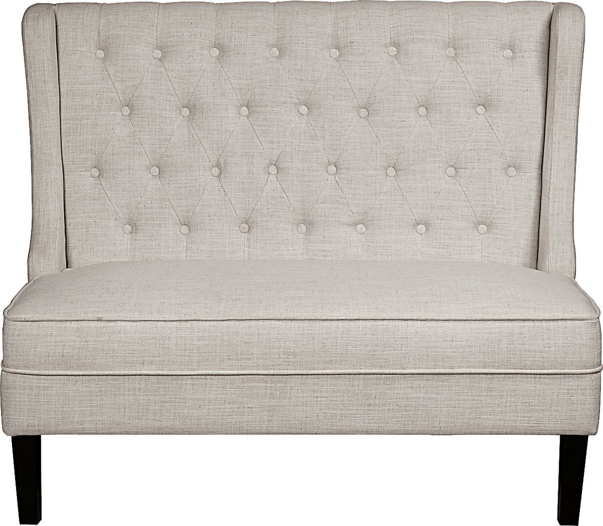 Roxmere Beige Polyester Fabric Settee | Rooms to Go