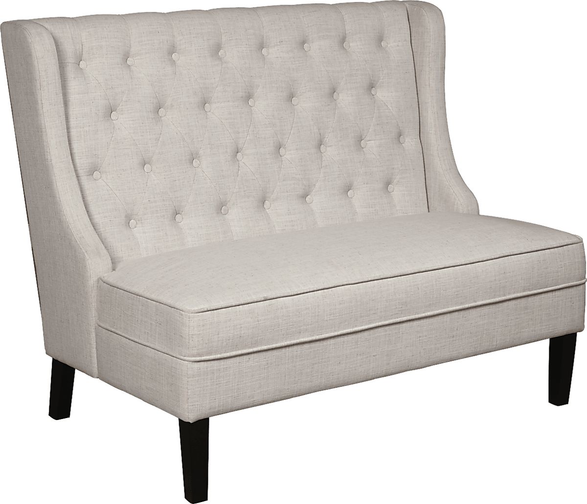 Roxmere Beige Polyester Fabric Settee | Rooms to Go