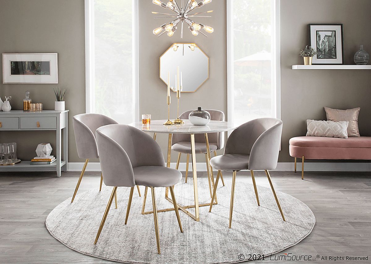 Roxton Silver Gray Side Chair, Set Of 2 | Rooms to Go