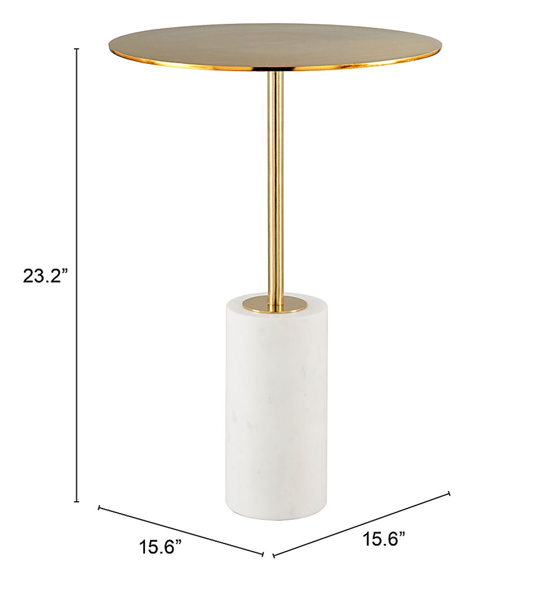 Rudyard Gold Accent Table - Rooms To Go