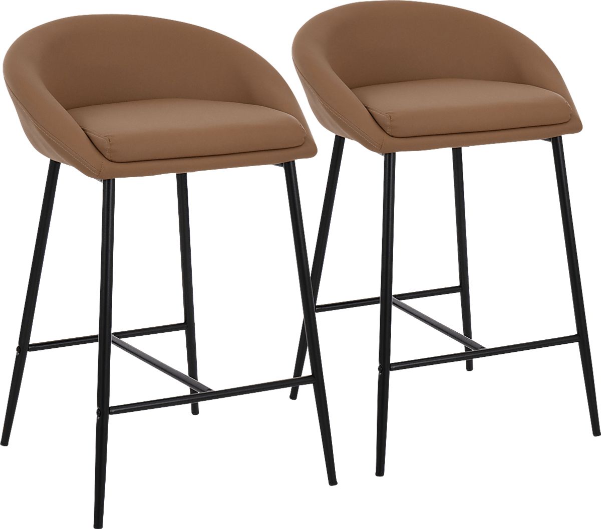 Ruley Black Black,Colors Camel Brown Polyurethane Fabric Counter Height ...