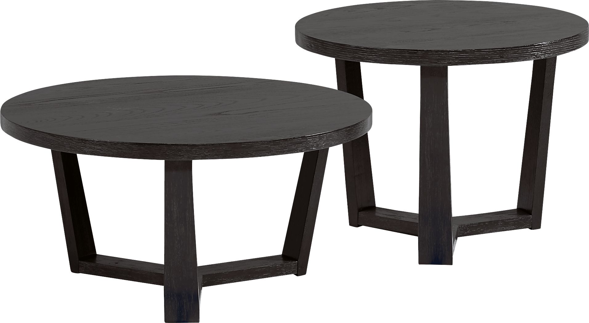 Rumie Dark Brown Wood 2 Pc Cocktail Table Set | Rooms to Go
